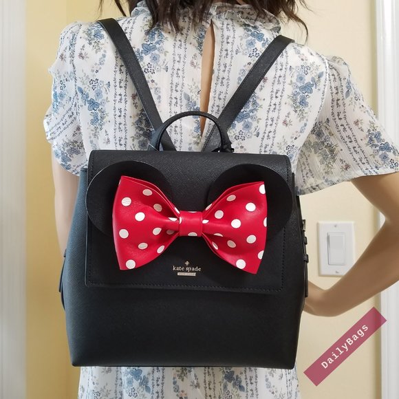 kate spade | Bags | Kate Spade Minnie Mouse Disney Black Backpack ...